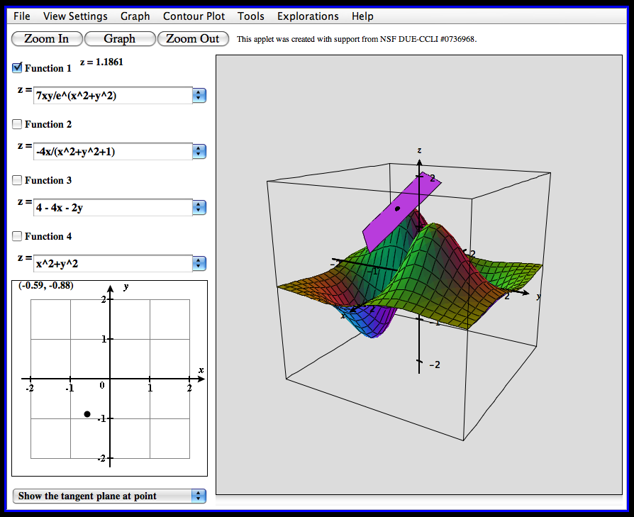 Applets for multivariable calculus – David Richeson: Division by Zero