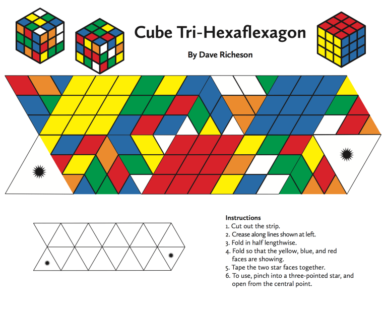 Rubik’s Cube Tri-Hexaflexagon – David Richeson: Division by Zero