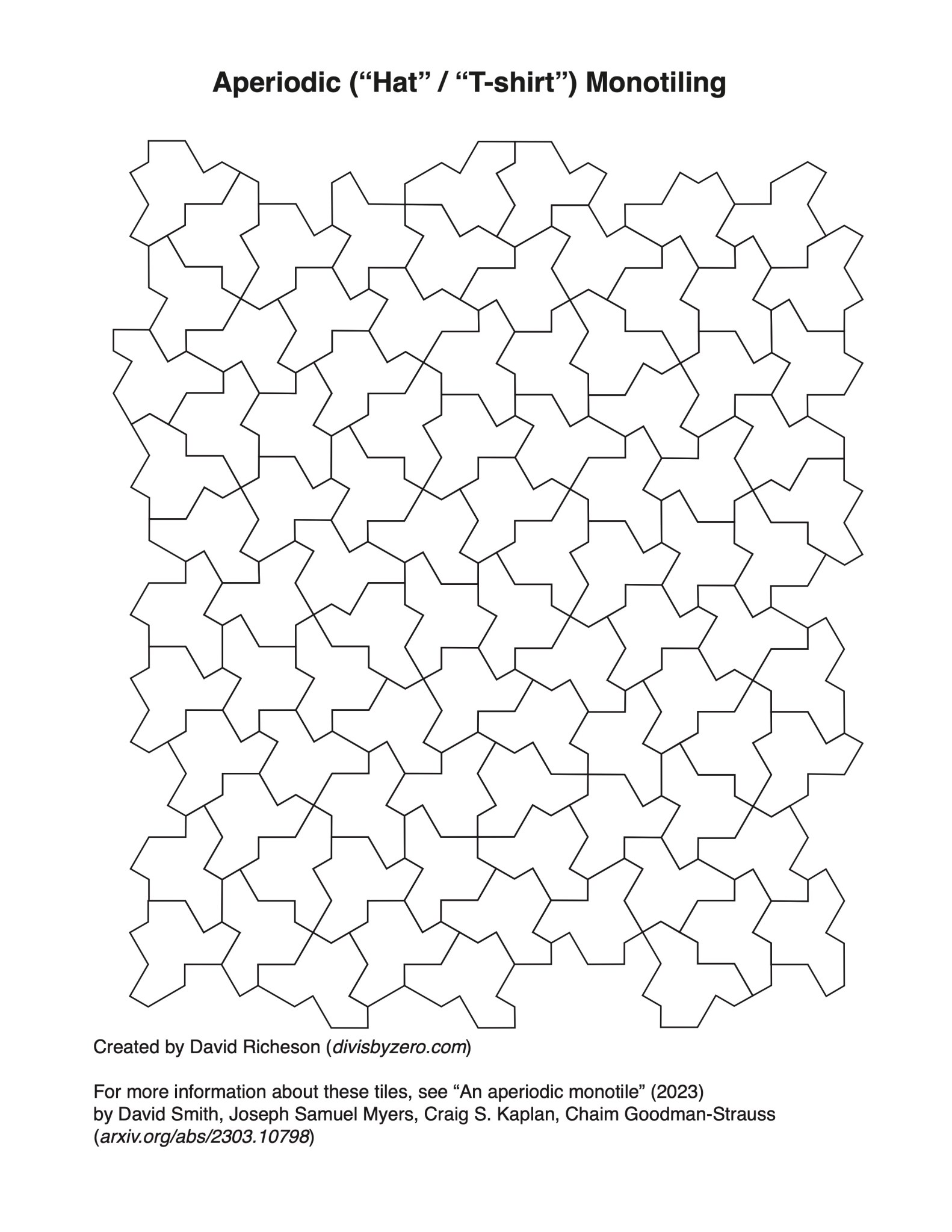 3D-Printable Aperiodic Monotiles and Aperiodic Monotile Coloring Book ...
